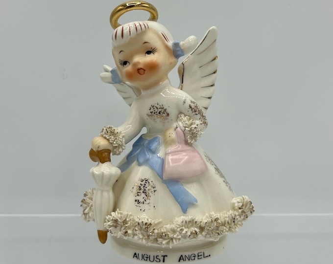 Lefton August Angel of the Month Girl Figurine - Etsy