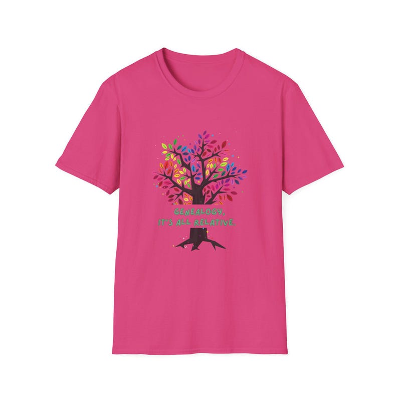Genealogy Fun Unisex Tee - Family Tree Softstyle T-shirt, Relative ...