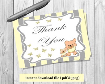 Teddy bear thank you | Etsy