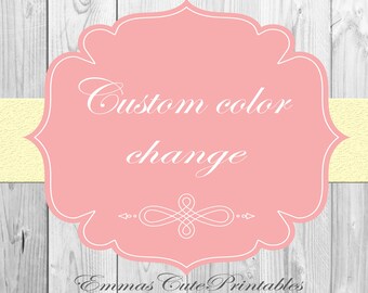 Custom Color Change - Etsy