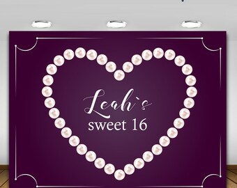 Sweet 16 Backdrop - Etsy