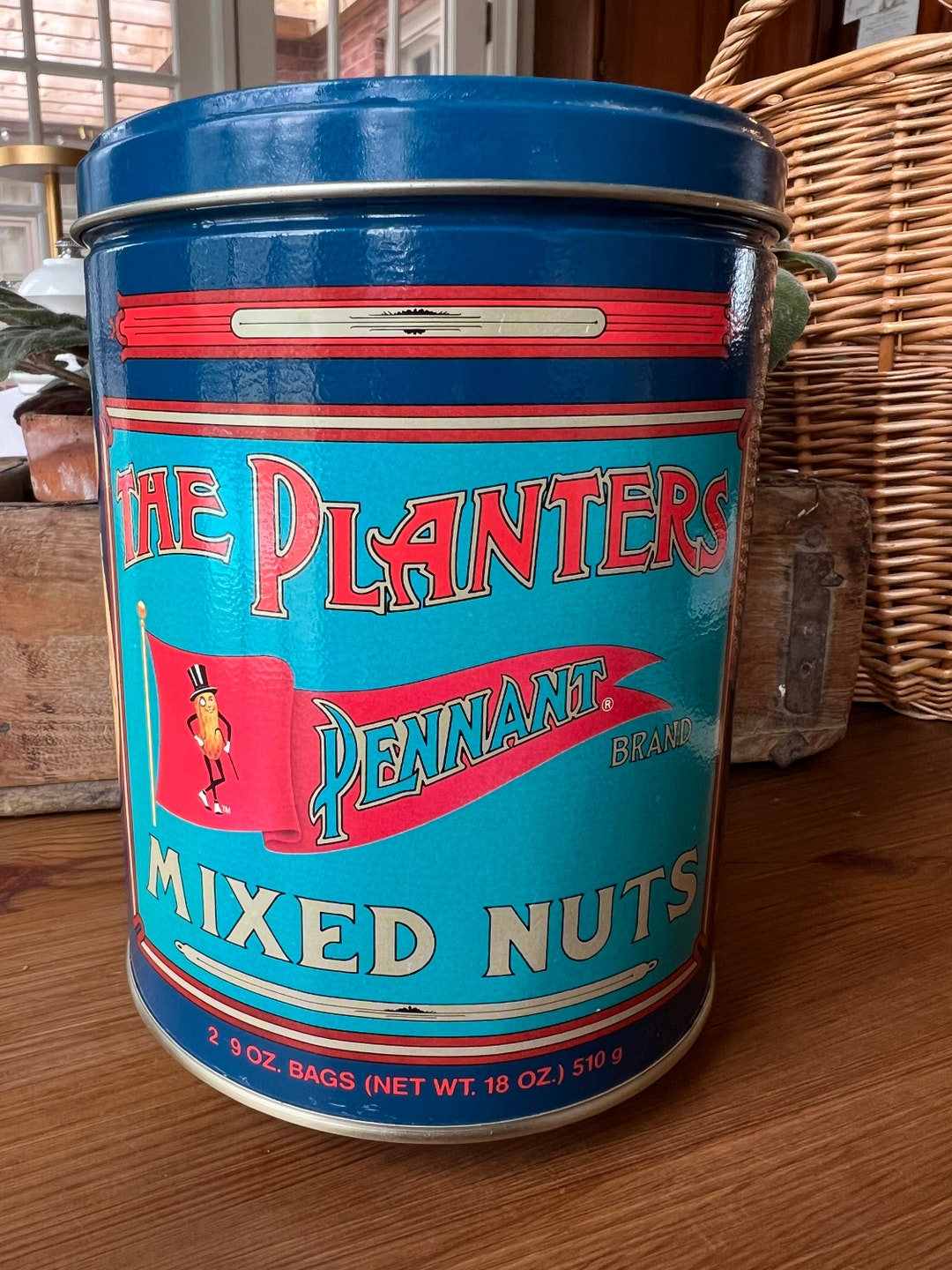 Vintage Planters Mixed Nuts Tin, Mr. Peanut Mixed Nut Tin, Peanut Tin ...