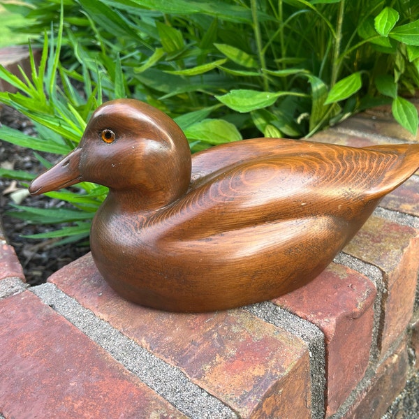 Carved Wood Duck - Etsy