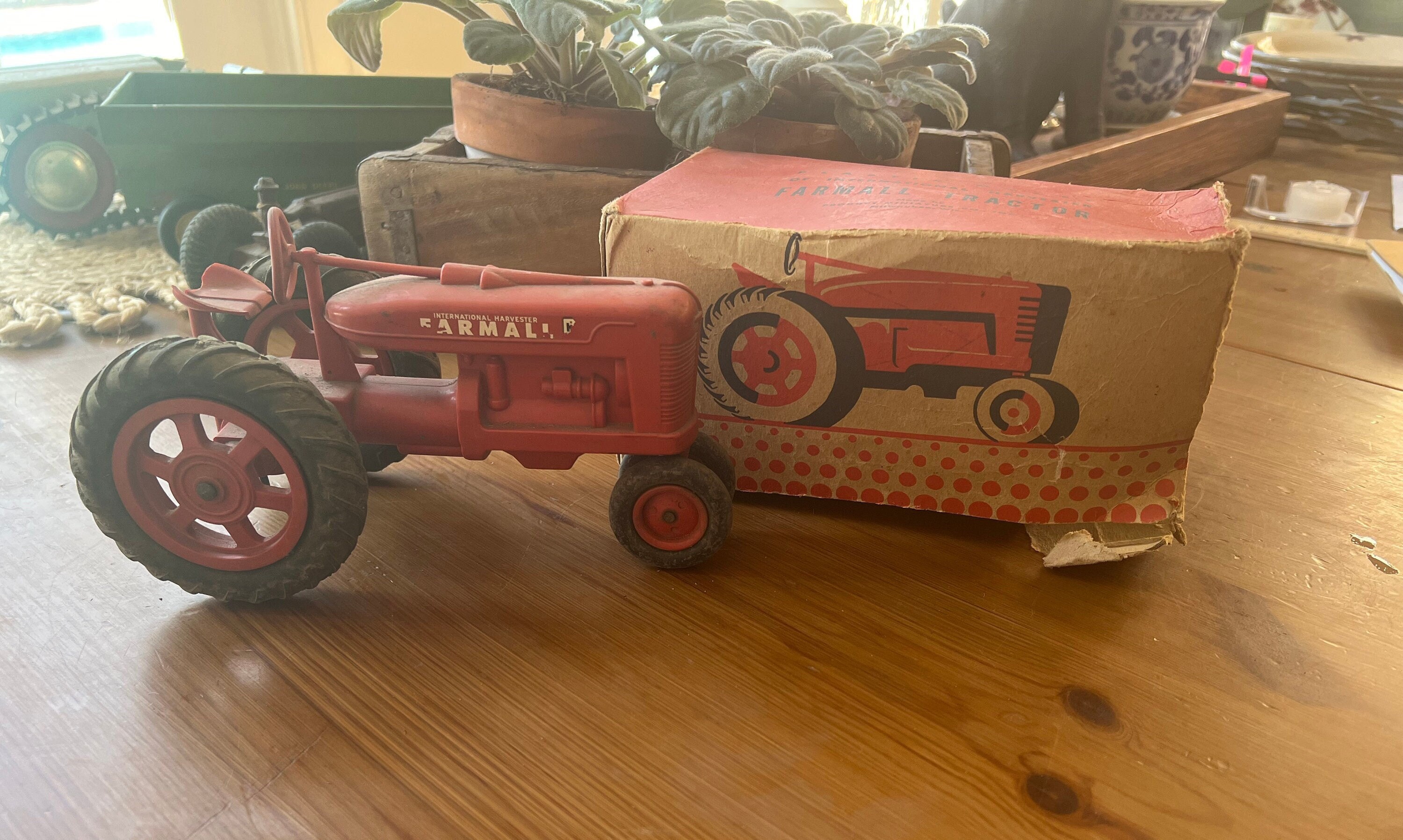 Vintage Farmall Toy Tractor and Original Box, Formal Toy Tractor ...