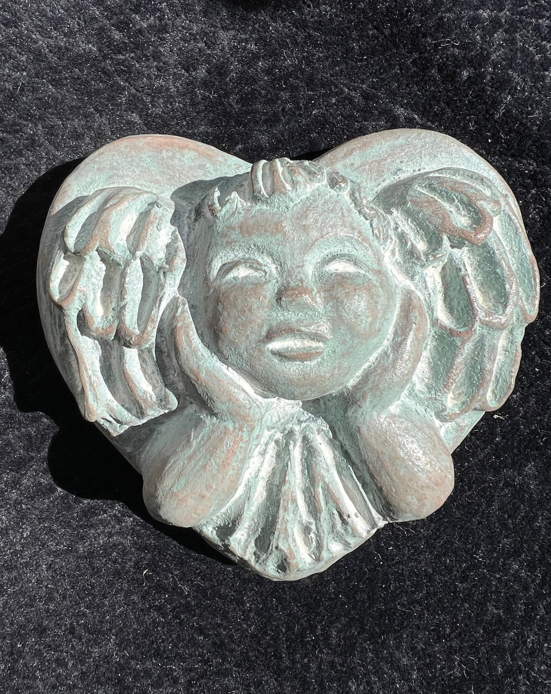 Vintage Isabel Bloom Heart Angel Paperweight in Original Blue - Etsy