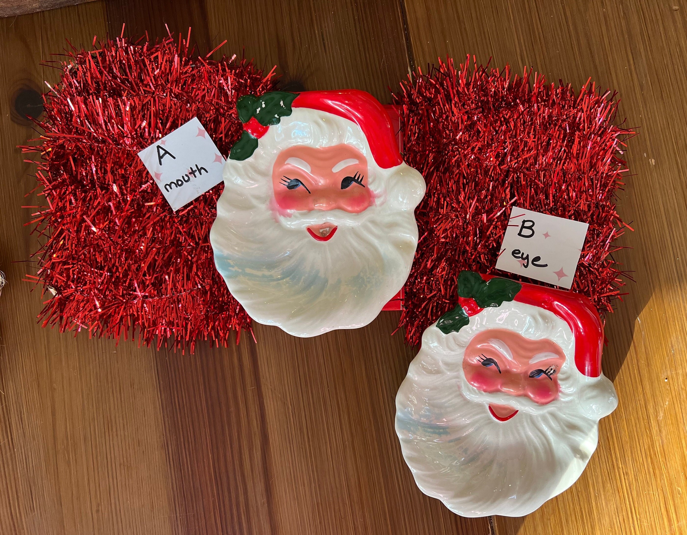 Vintage Santa Wall Plaque, Christmas Santa Dish, Santa Face, Charming ...