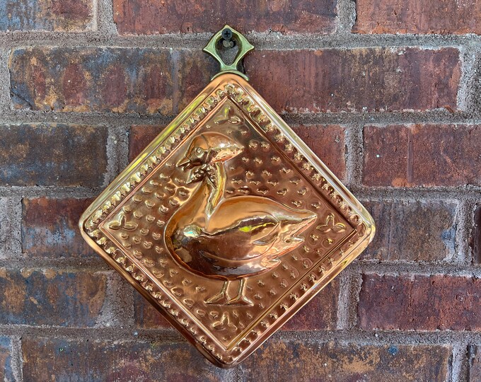 Rare Vintage Copper Mother Goose Mold, Cooks Bazaar Copper Goose ...