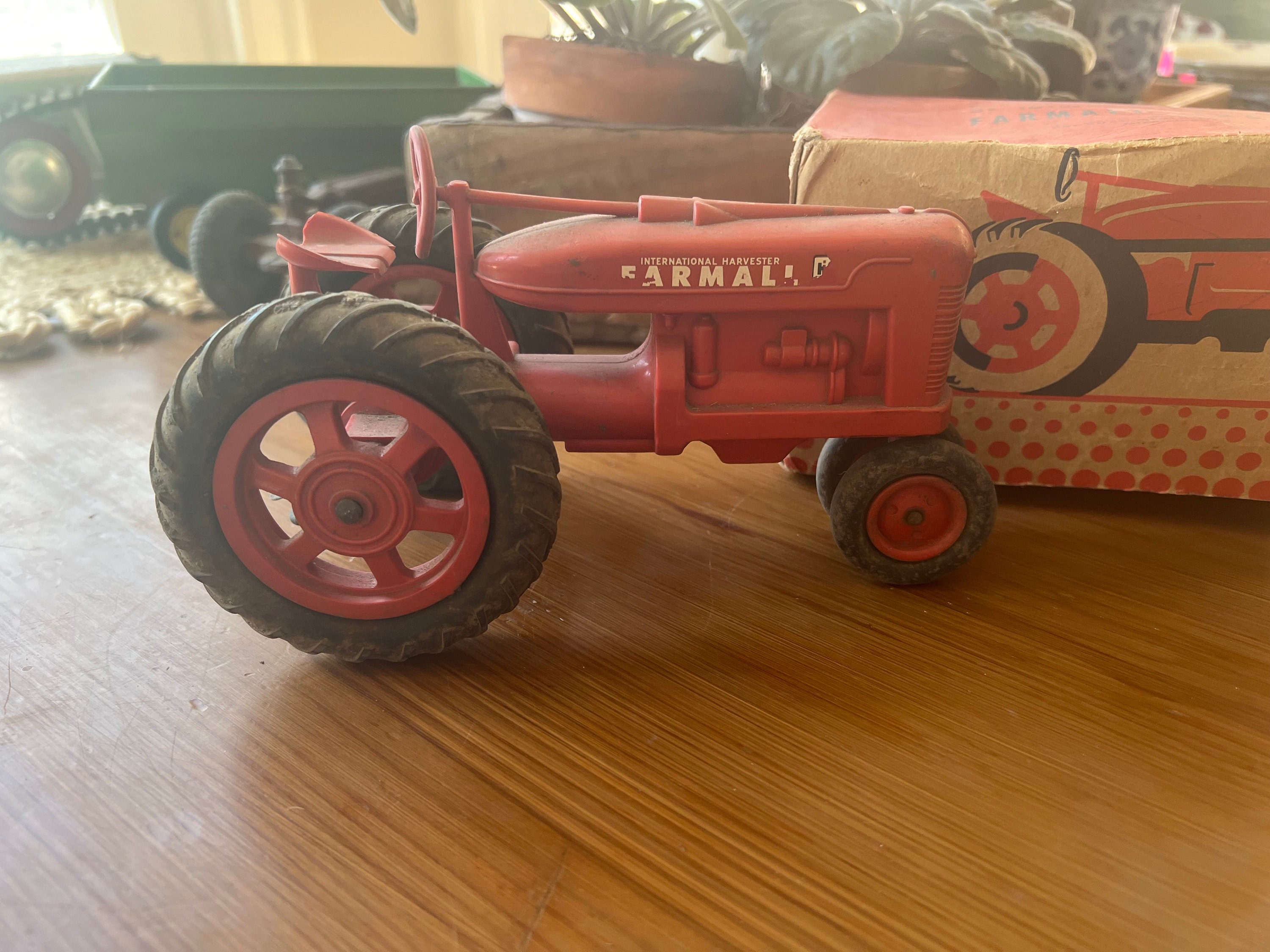Vintage Farmall Toy Tractor and Original Box, Formal Toy Tractor ...