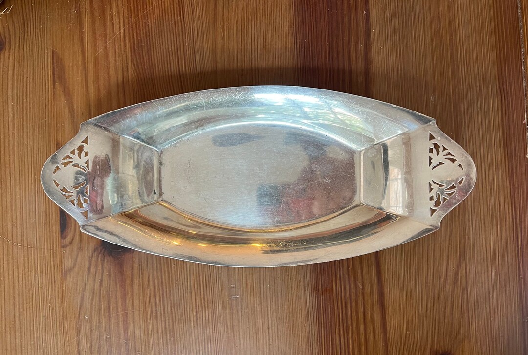 Vintage Art Deco Silver Plate Bread Tray Meriden Silver Plate - Etsy