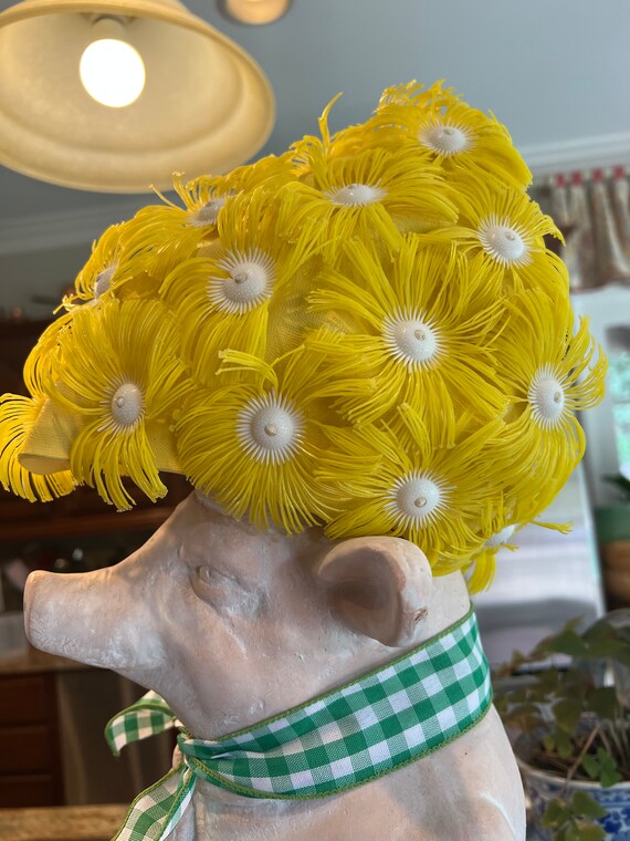 Yellow Vintage Swim Cap (1950’s-60’s) Diving Belle … - Gem