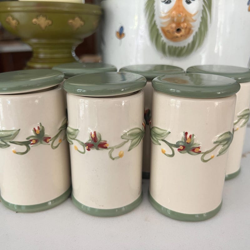 Ceramic Spice Jar Set - Etsy