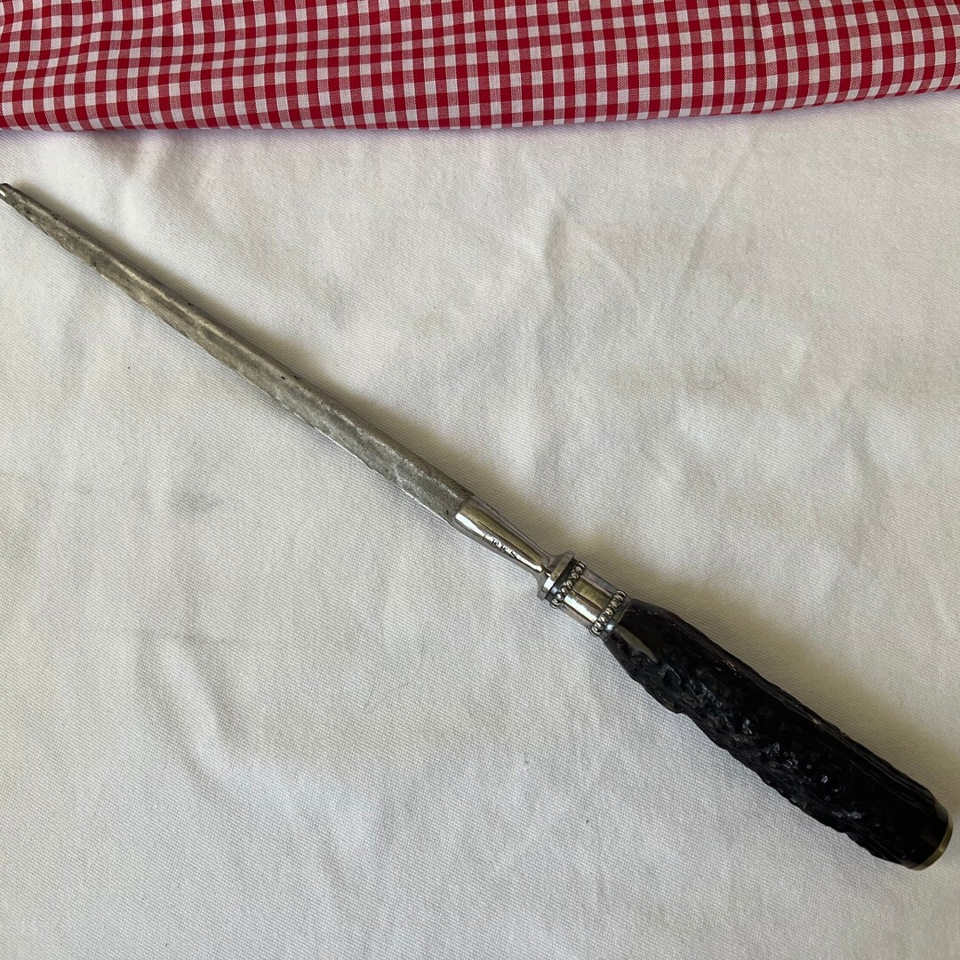 Vintage Lee's Brand Stag Horn faux Handle Knife Sharpening Steel ...