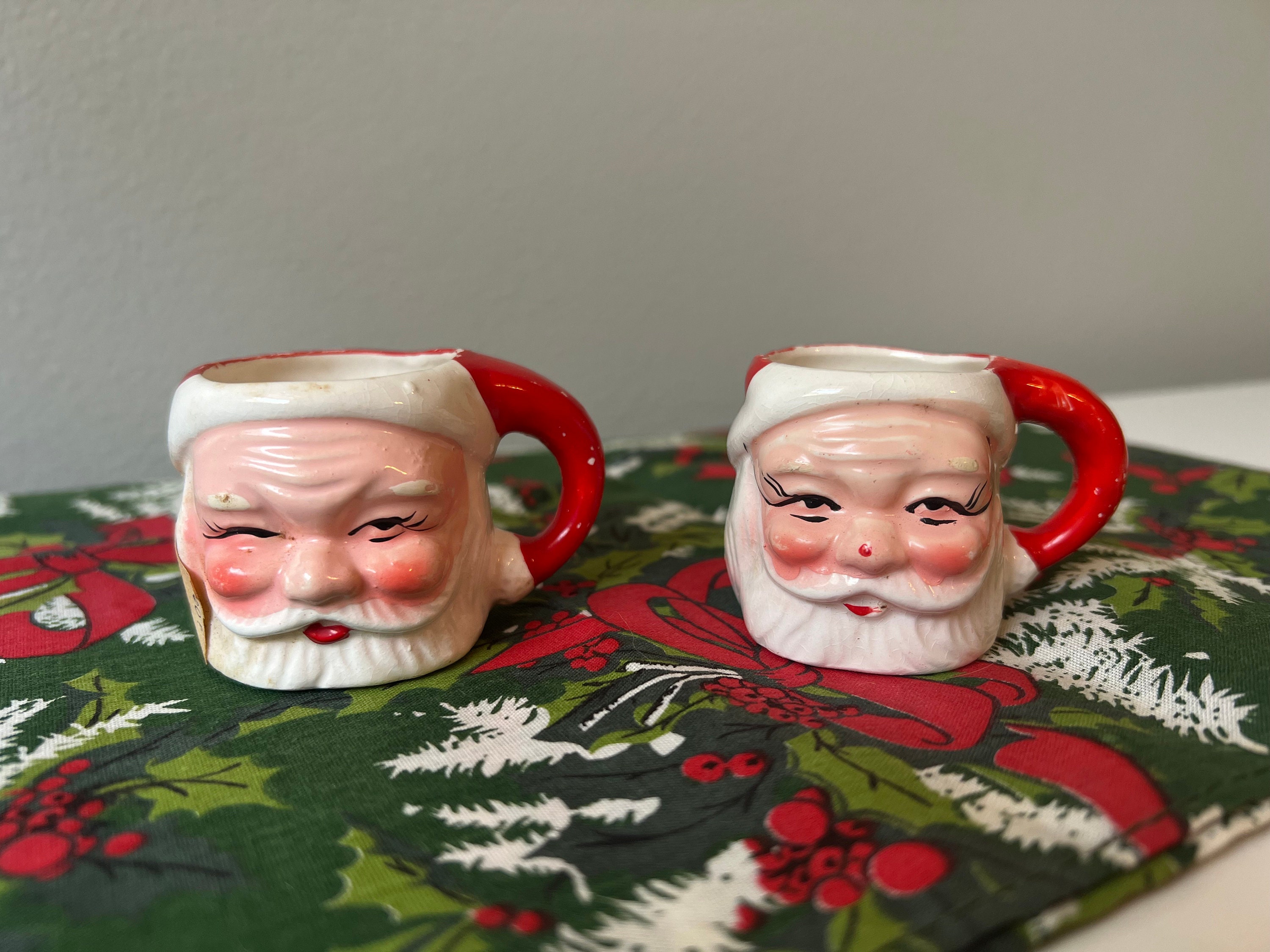 Vintage Small Santa Mug, Vintage Japan Santa Mug Mini Mug, Choice of ...