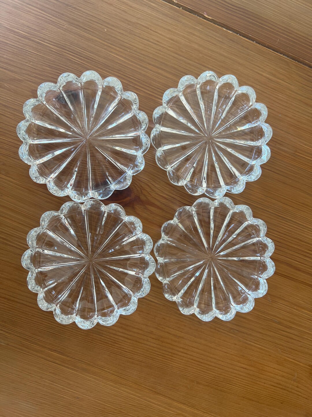 Glass Flower Coasters, Vintage Classic Glass Coasters MCM Simple Modern ...