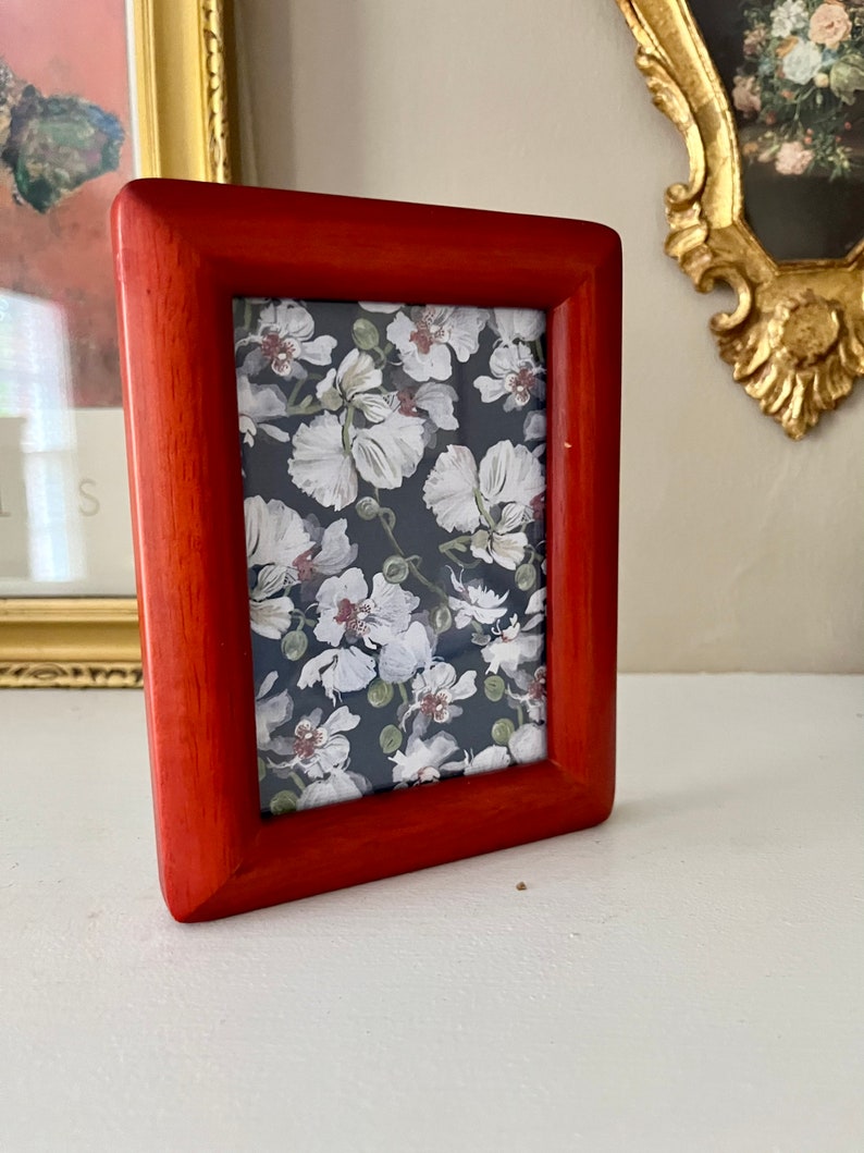 4.5x3 Solid Wood Rounded Edge Photo Frame Cherry Teak Wood - Etsy