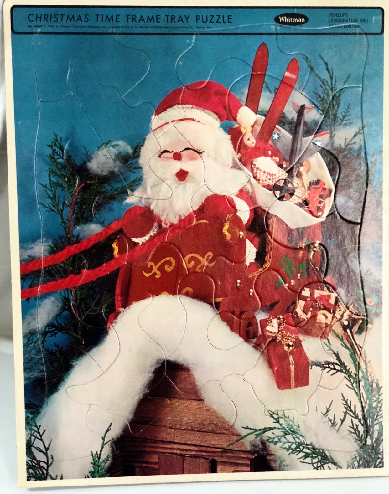 Vintage Santa Claus Tray Puzzle 1967 Christmas Time Whitman Puzzle ...