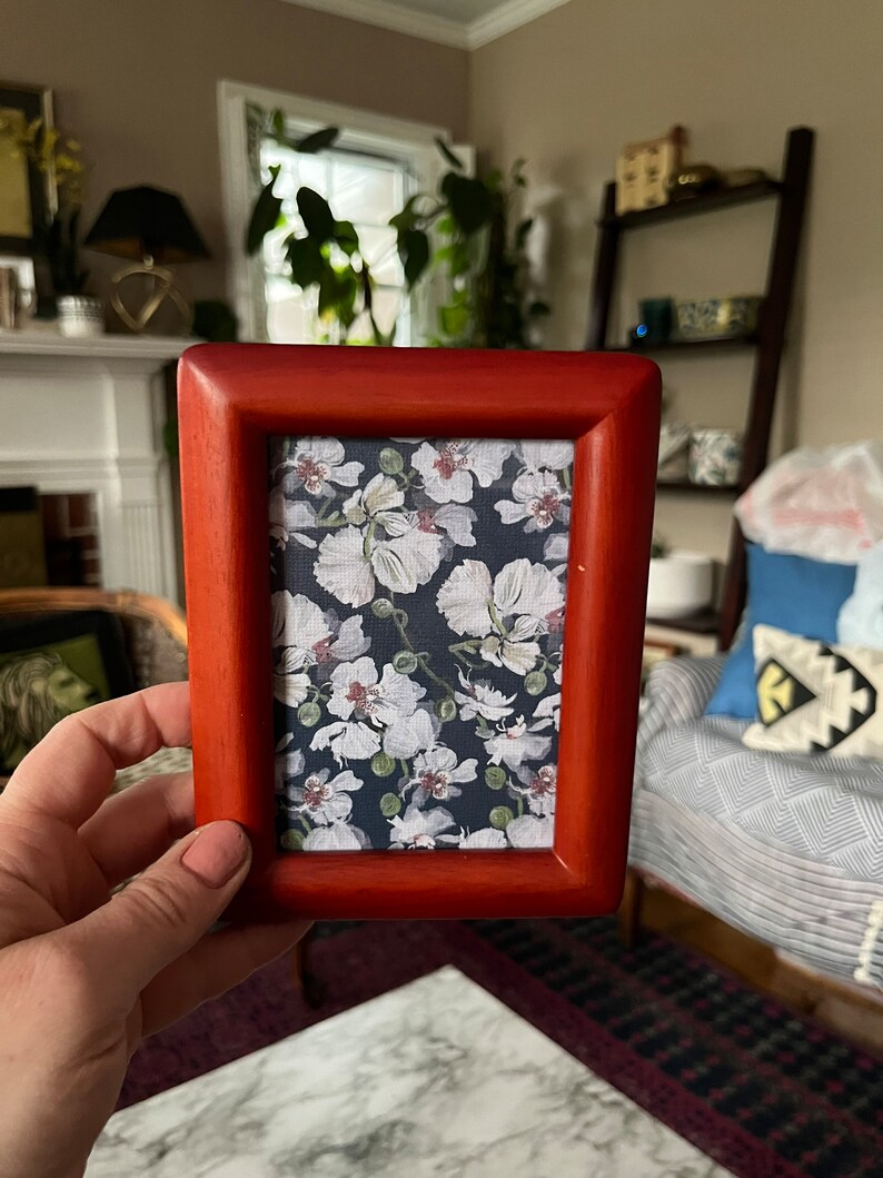 4.5x3 Solid Wood Rounded Edge Photo Frame Cherry Teak Wood - Etsy