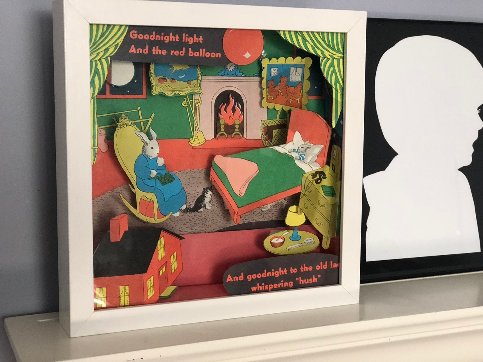 Goodnight Moon Wall Art Classic Children’s Story Book Kids Library ...