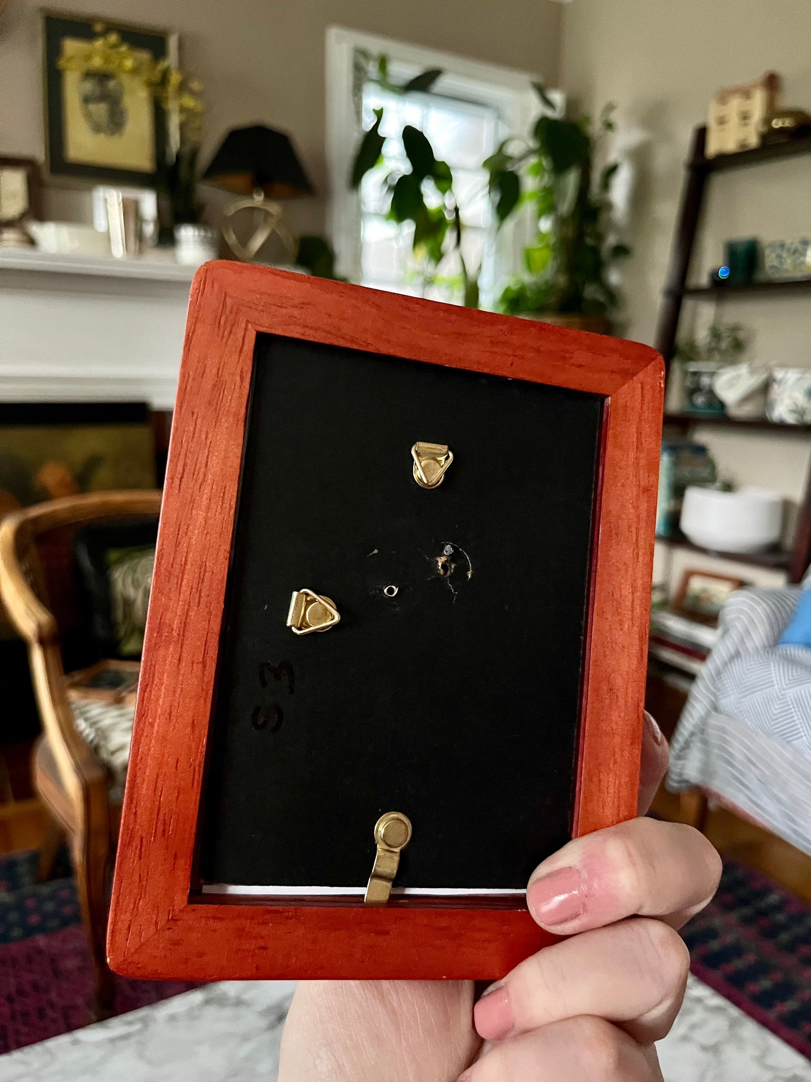 4.5x3 Solid Wood Rounded Edge Photo Frame Cherry Teak Wood Picture ...