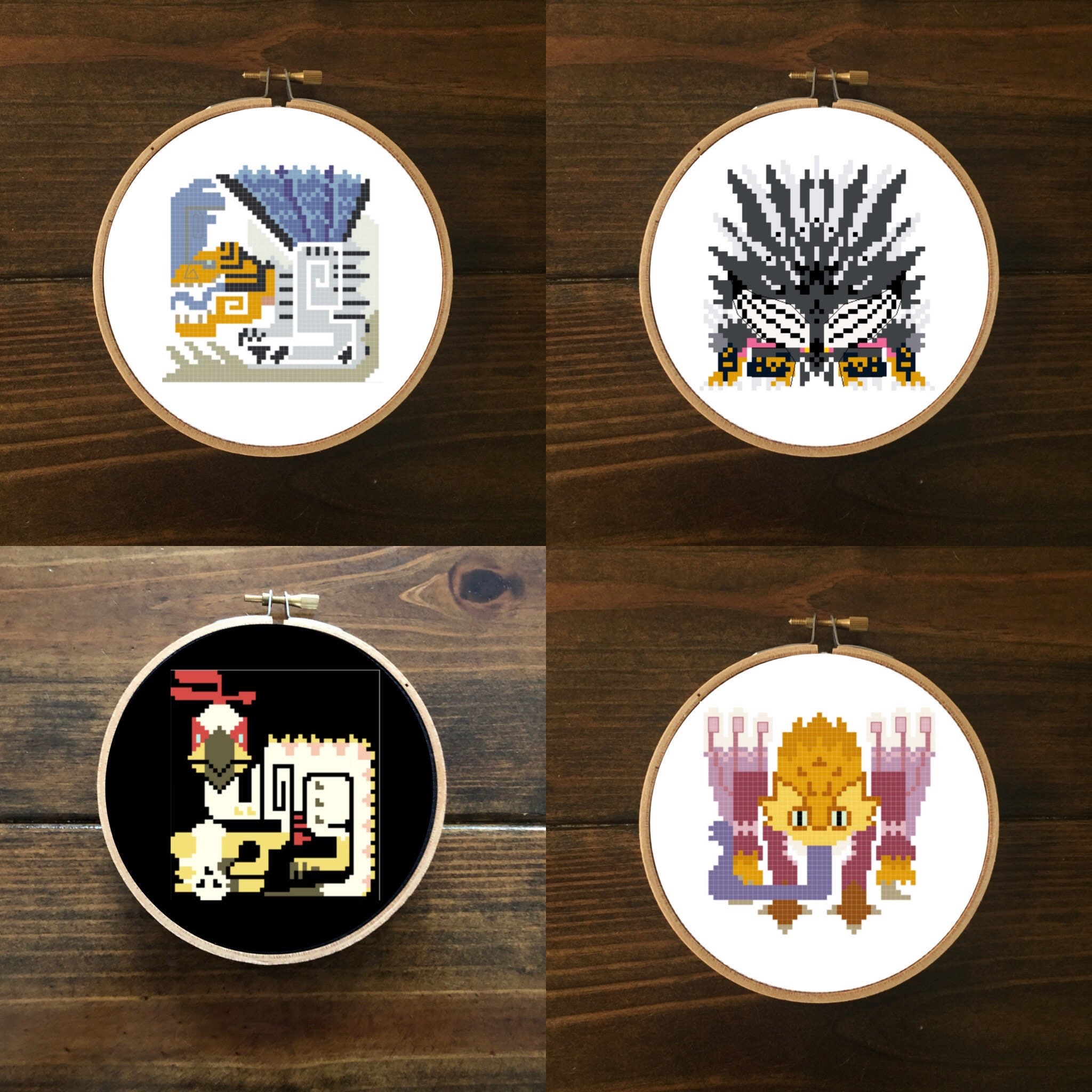 Monster Hunter Finished Cross Stitch Made to Order Video Game | Etsy