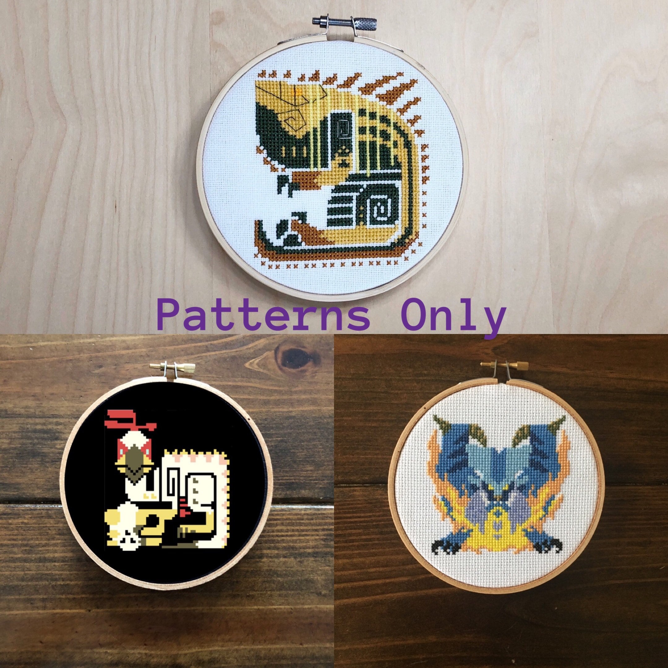 Monster Hunter World Cross Stitch Pattern Bundle - Etsy