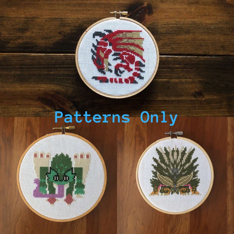 Monster Hunter World Cross Stitch Pattern Bundle - Etsy