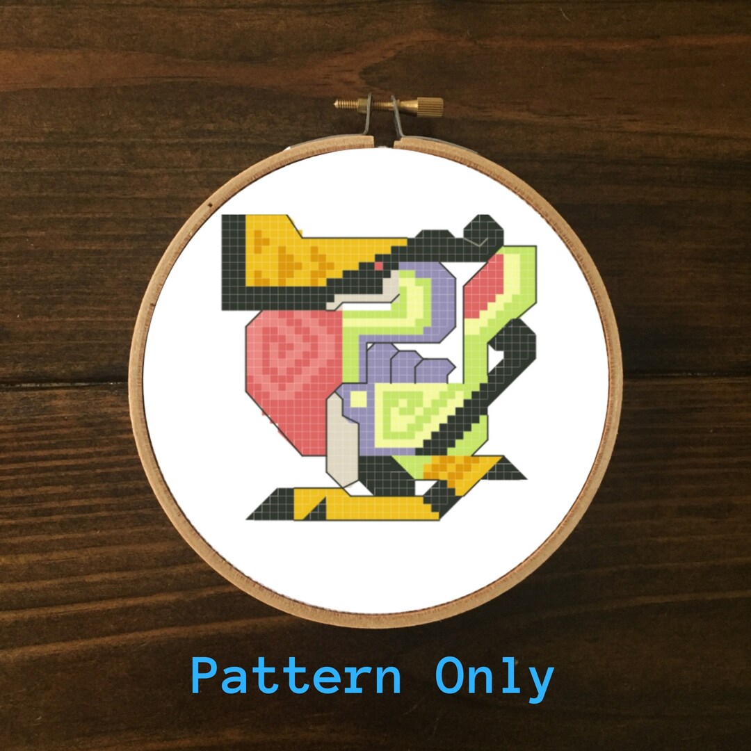 Monster Hunter Qurupeco Cross Stitch Pattern, PDF Download, Pixel Art ...