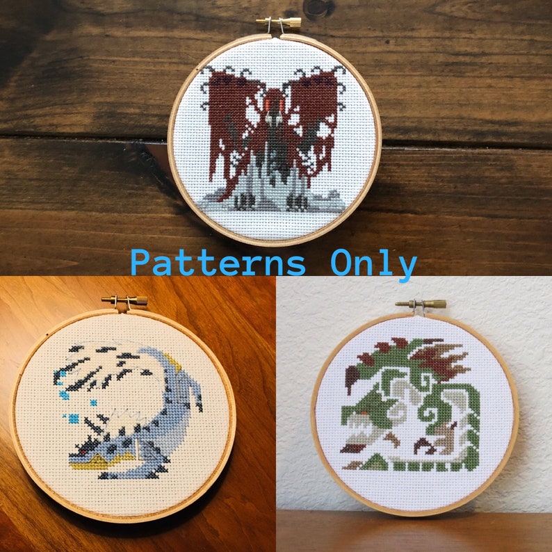 Monster Hunter World Cross Stitch Pattern Bundle - Etsy