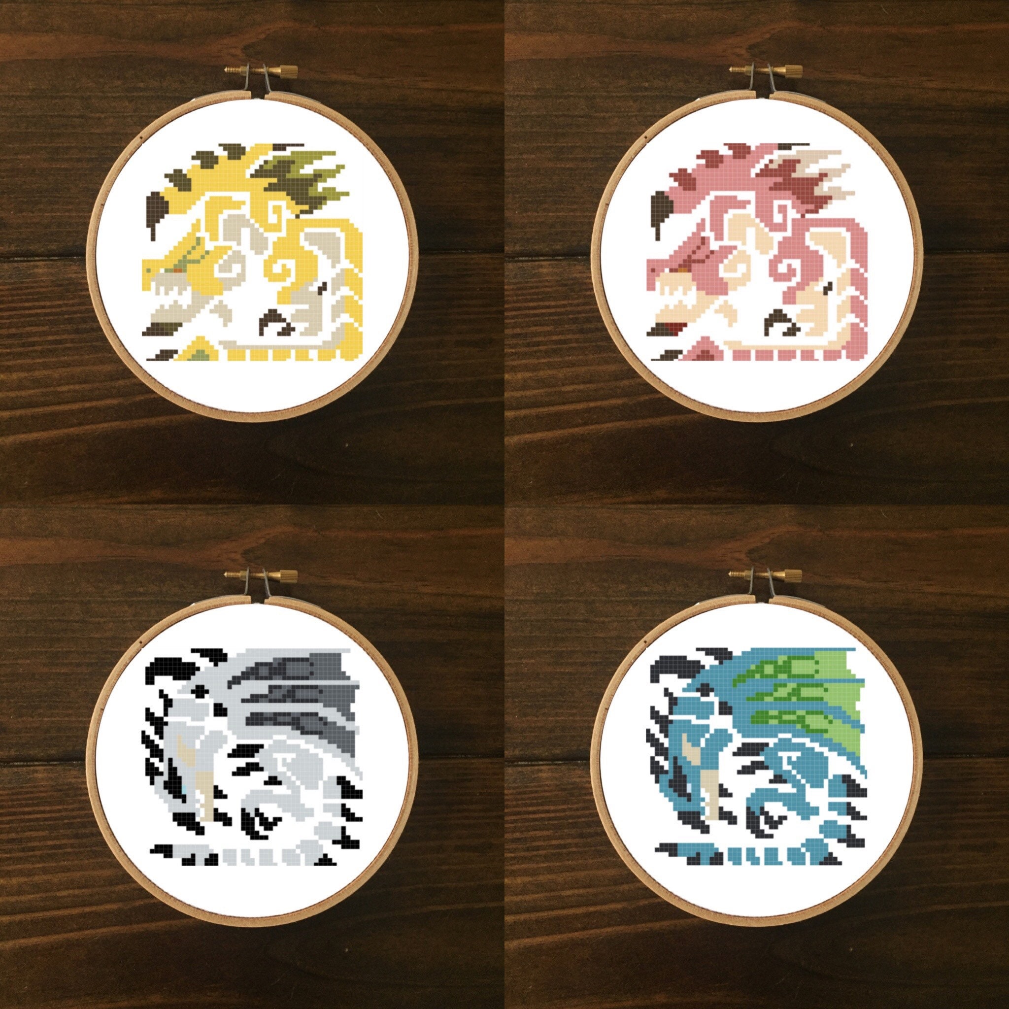 Monster Hunter Finished Cross Stitch Made to Order Video Game | Etsy