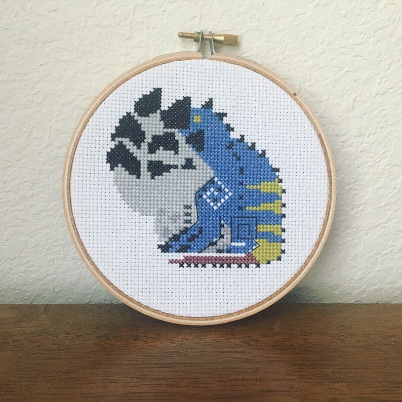Monster Hunter Finished Cross Stitch Made to Order Video Game | Etsy