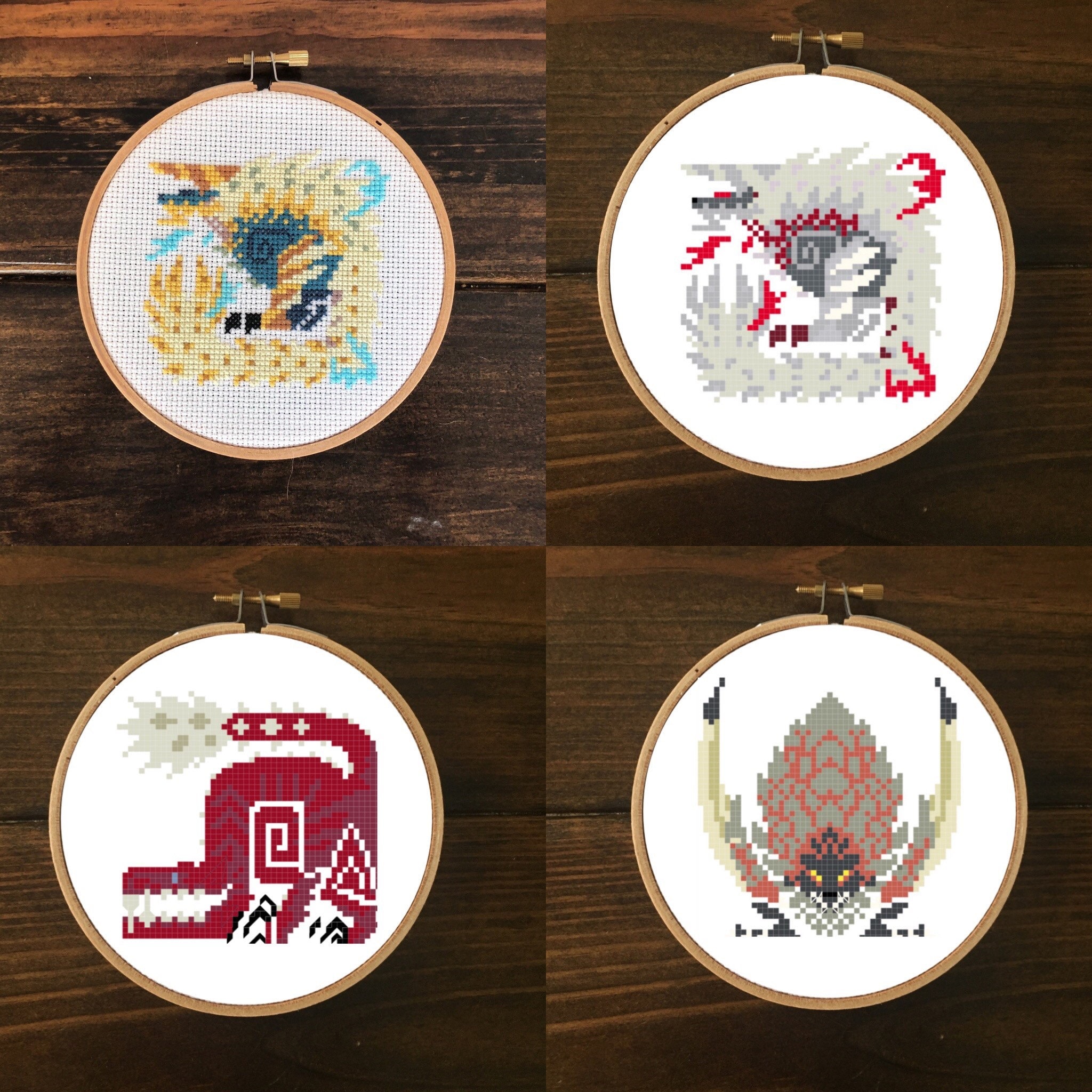 Monster Hunter Finished Cross Stitch Made to Order Video Game | Etsy