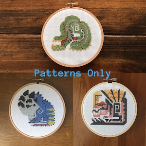 Monster Hunter World Cross Stitch Pattern Bundle - Etsy