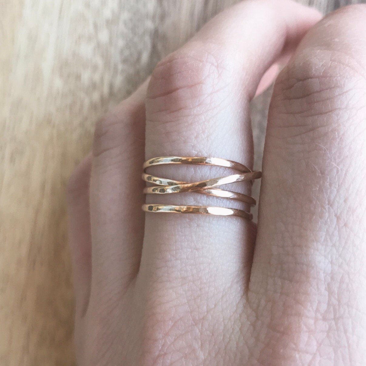 Large Gold Wrap Ring Gold Wrap Ring Wraparound Ring Gold | Etsy