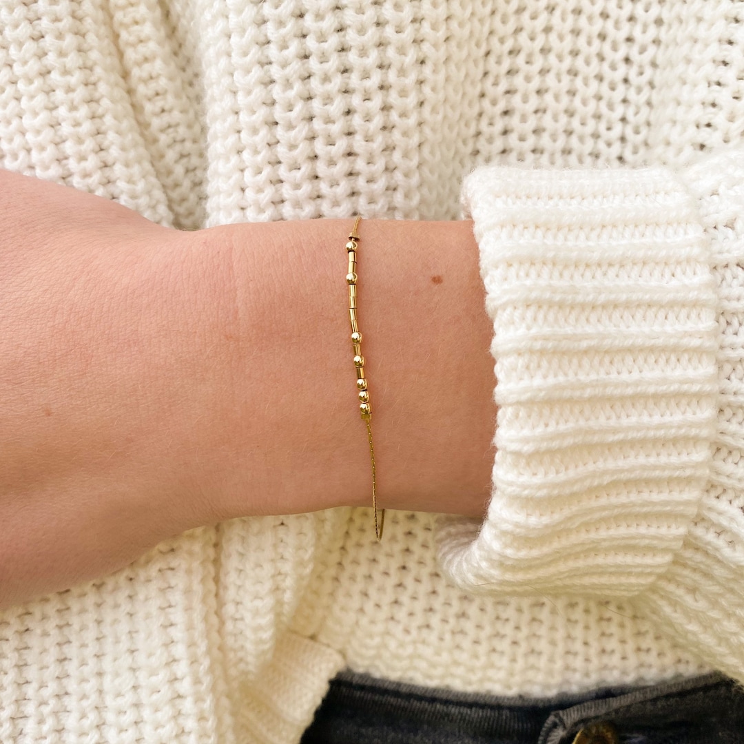 Custom Morse Code Bracelet for Women, Personalized Christmas Gift - Etsy