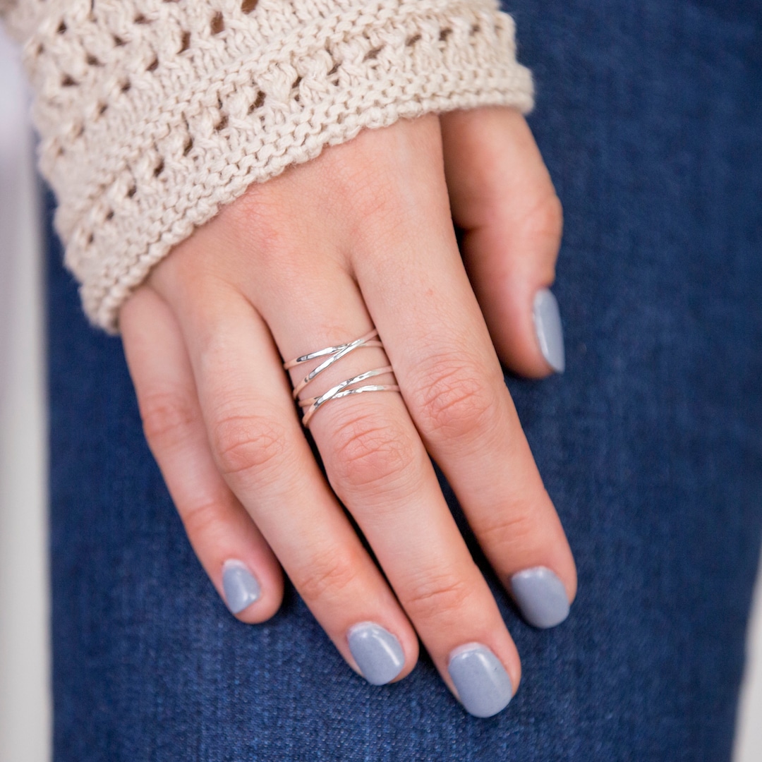 Large Silver Wrap Ring, Silver Wrap Ring, Wraparound Ring, Silver Ring ...