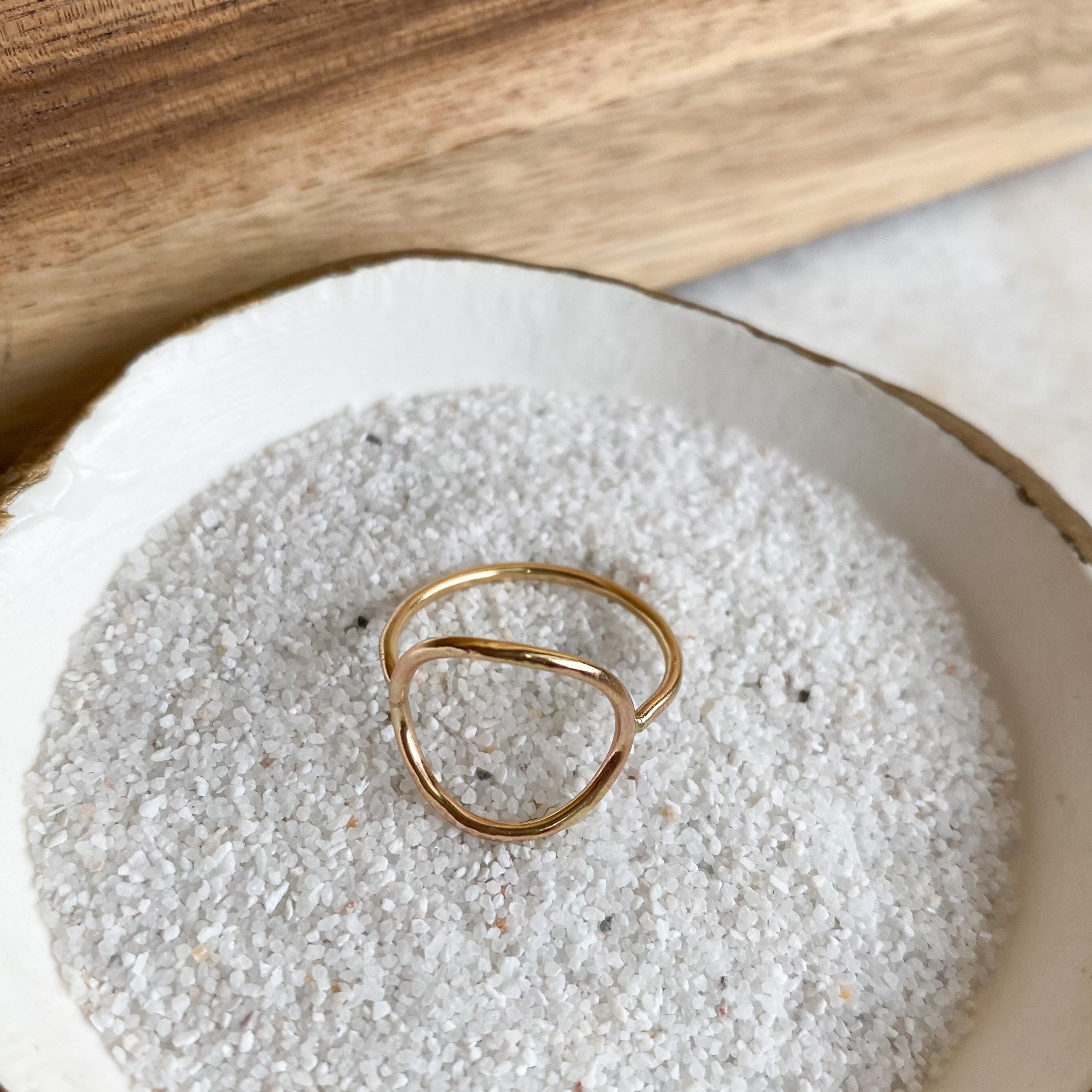 Gold Karma Ring Circle Ring Large Circle Ring Karma | Etsy