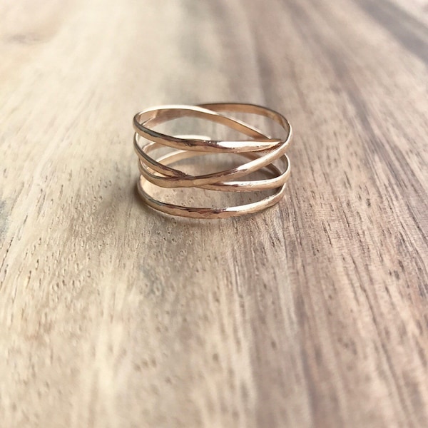 Overlapping Ring - Etsy