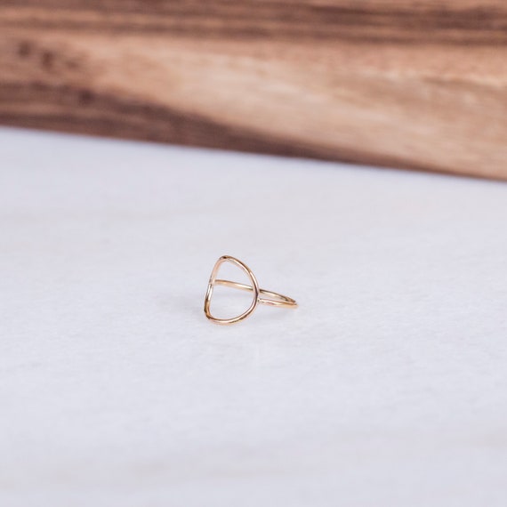 Gold Karma Ring Circle Ring Large Circle Ring Karma | Etsy