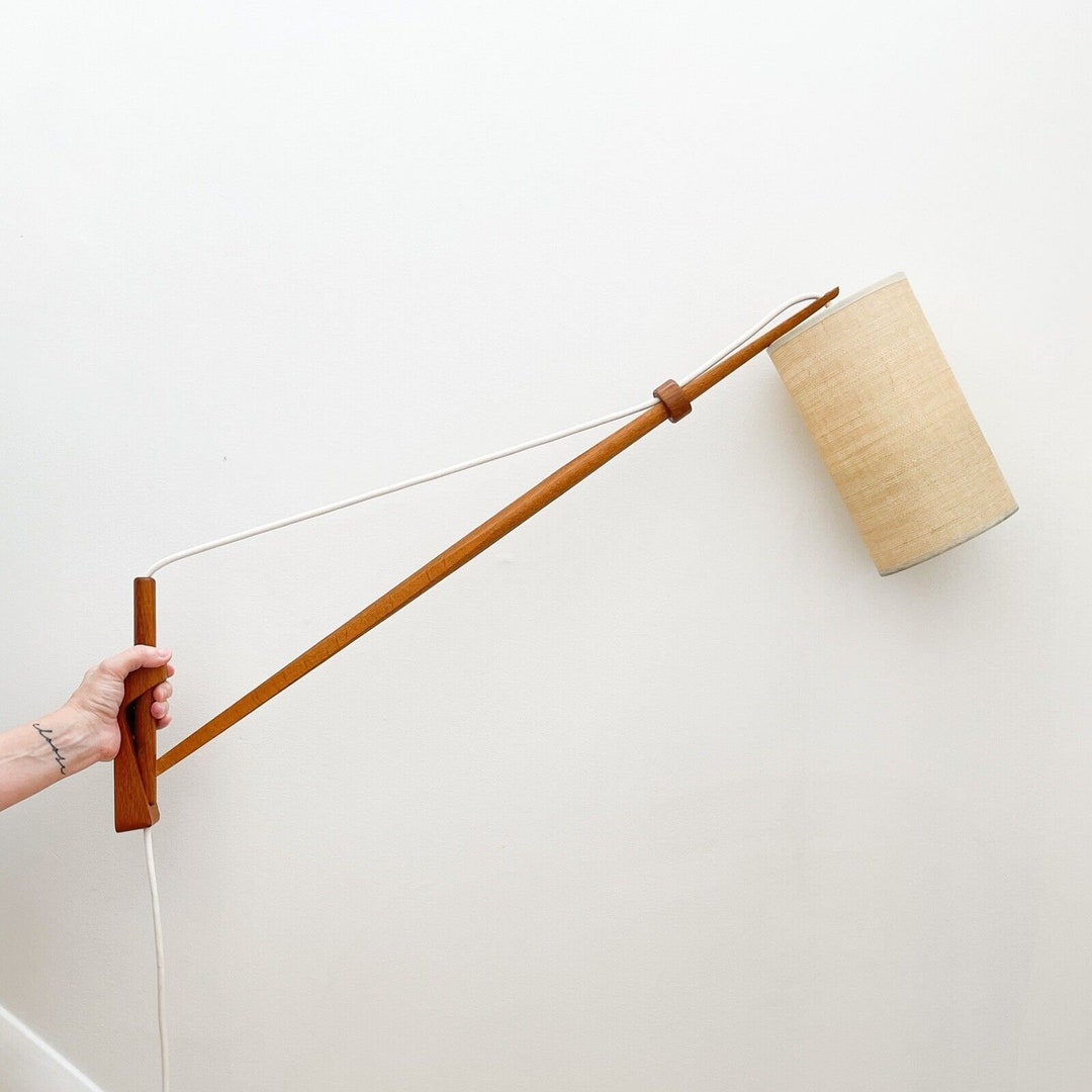 Louis Poulsen Lamp Designed by A. Bank Jensen Kjeld Iversen 1950s Oak ...