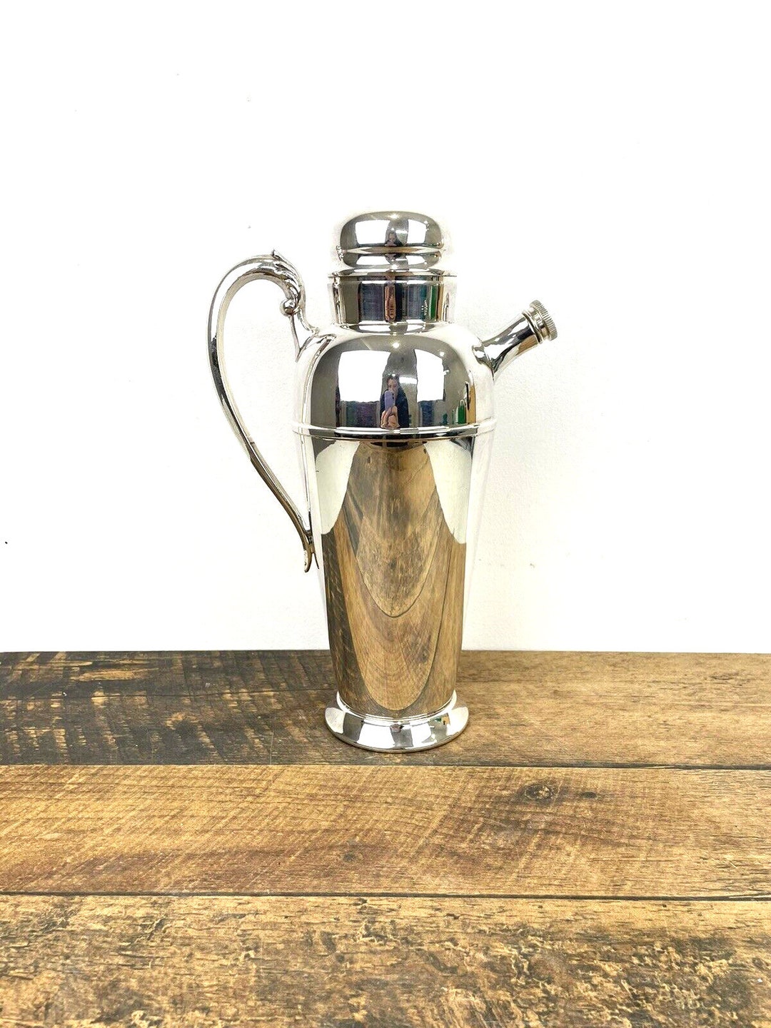 Primrose Cocktail Shaker 1940s Art Deco Silver Plate E.P. Copper B.M ...