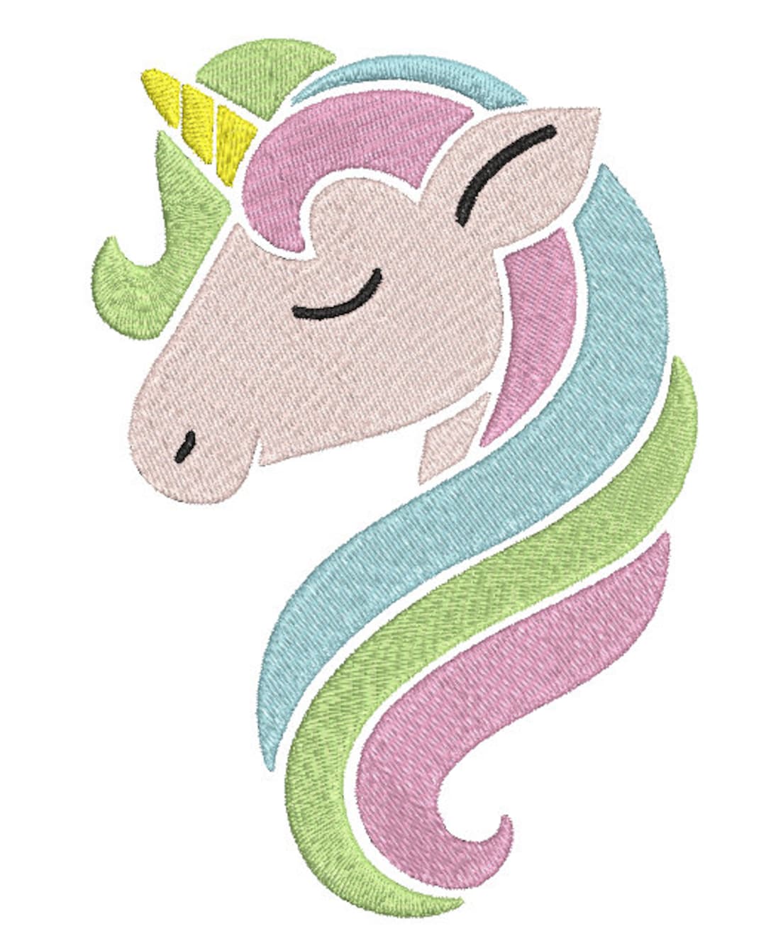 Unicorn Machine Embroidery Design, Girls Digital Unicorn File Instant ...