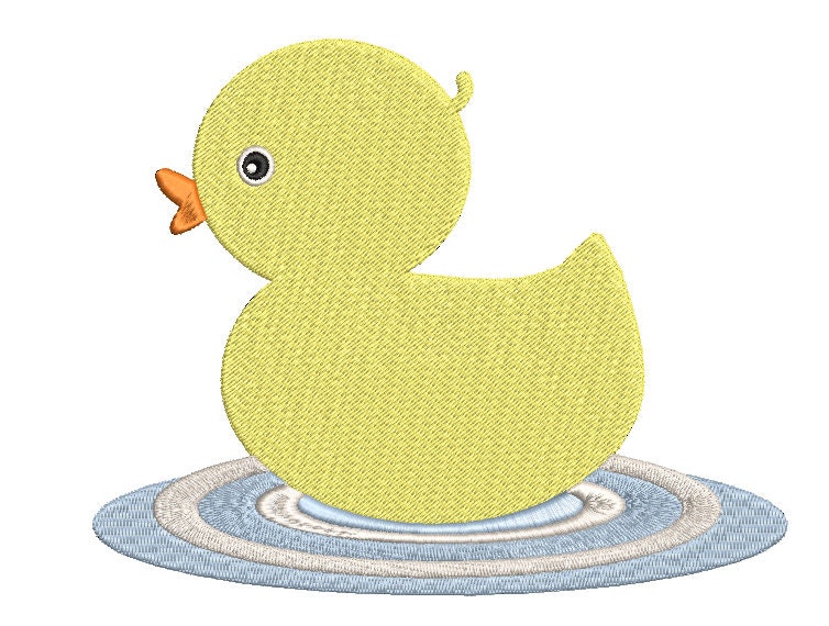 Rubber Duck Machine Embroidery File Design Yellow Duck - Etsy