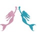 Mermaid Besties Machine Embroidery File Design, Girlfriends Mermaid ...