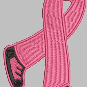 Breast Cancer Awareness Ribbon Machine Embroidery File Walk for Cure ...