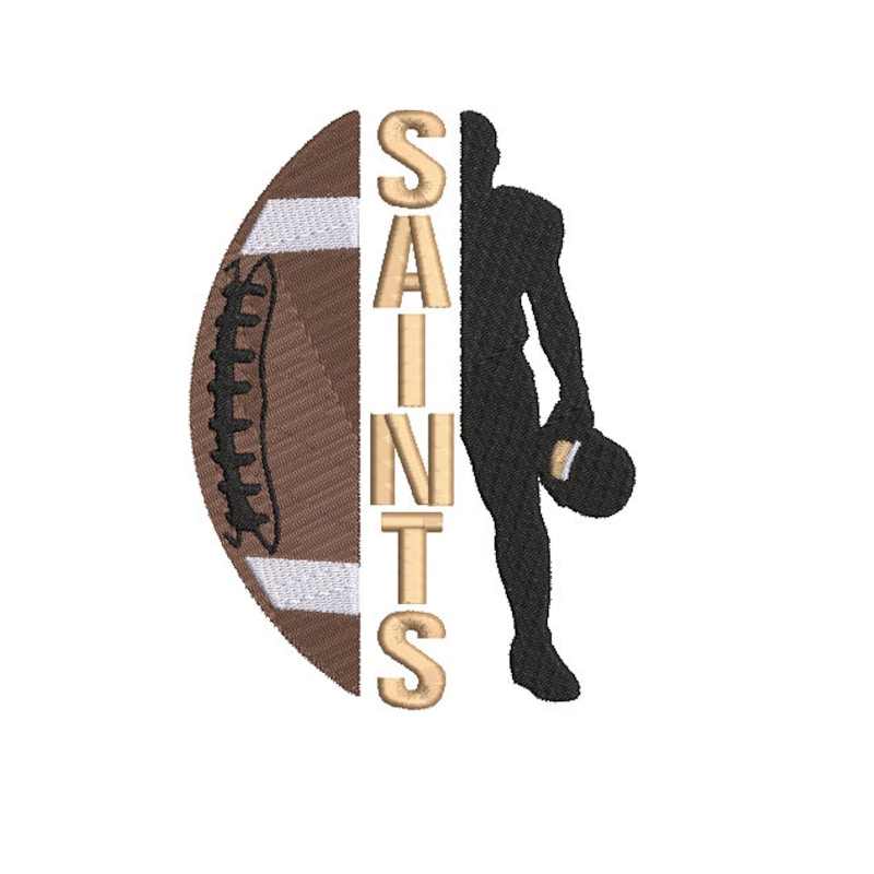 Saints Football Embroidery - Etsy