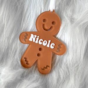Custom Personalized Gingerbread Man Christmas Ornament - Etsy