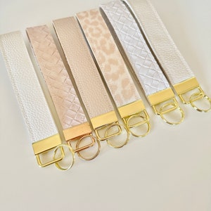Neutral Cream Beige Key Wristlet Key Fob Holder Wristlet - Etsy