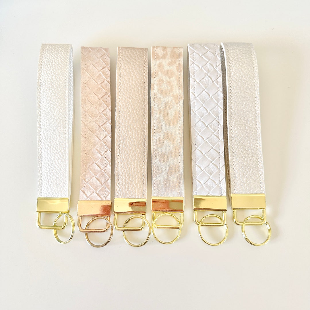 Neutral Cream Beige Key Wristlet Key Fob Holder Wristlet - Etsy