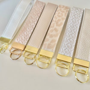 Neutral Cream Beige Key Wristlet Key Fob Holder Wristlet - Etsy