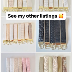 Neutral Cream Beige Key Wristlet | Key Fob Holder | Wristlet Key Chain ...